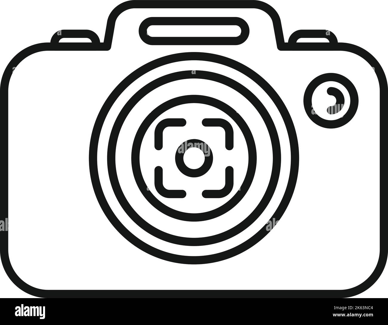 Camera focus icon outline vector. Work goal. Business target Stock ...