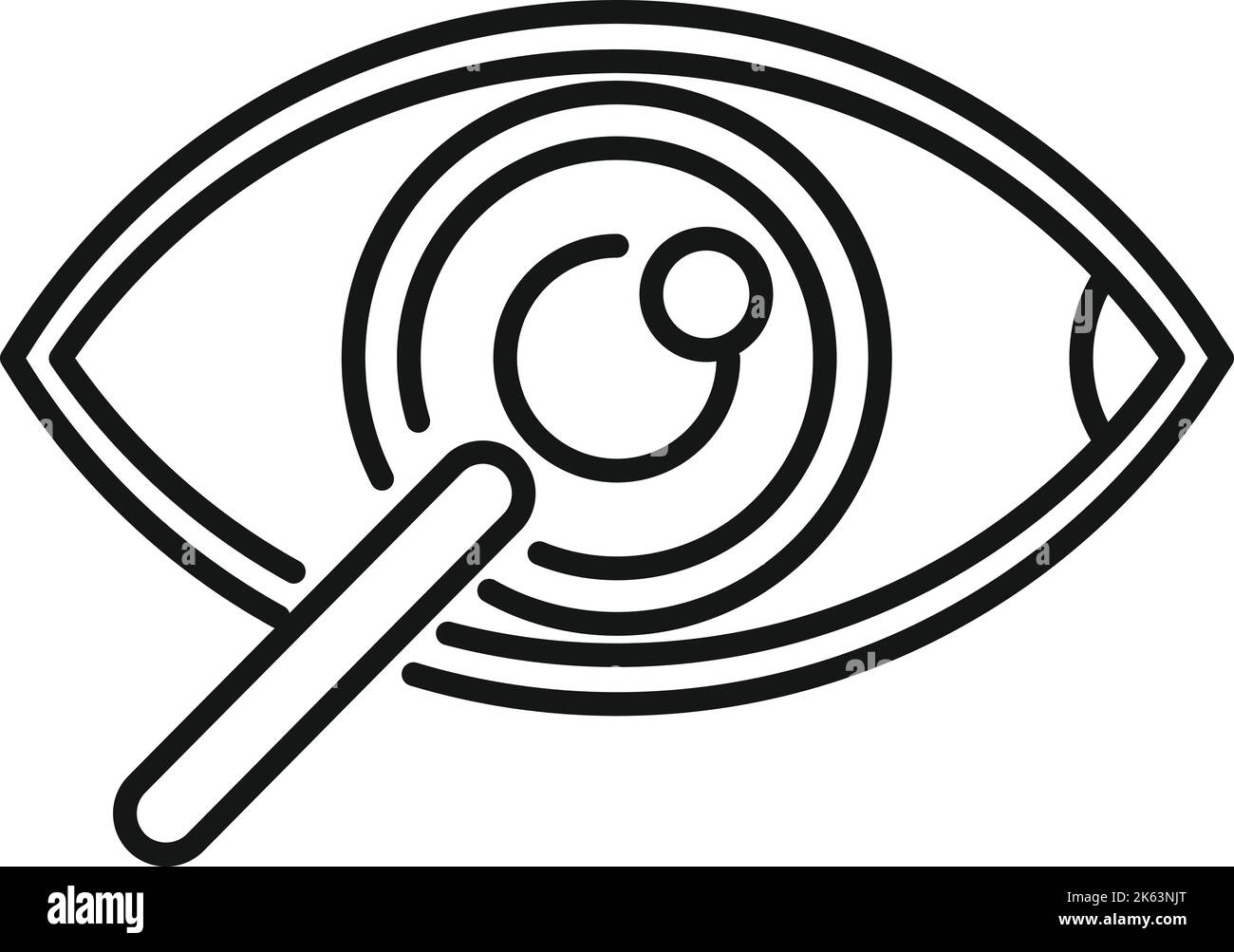 Focus eye work icon outline vector. Goal target. Self point Stock ...