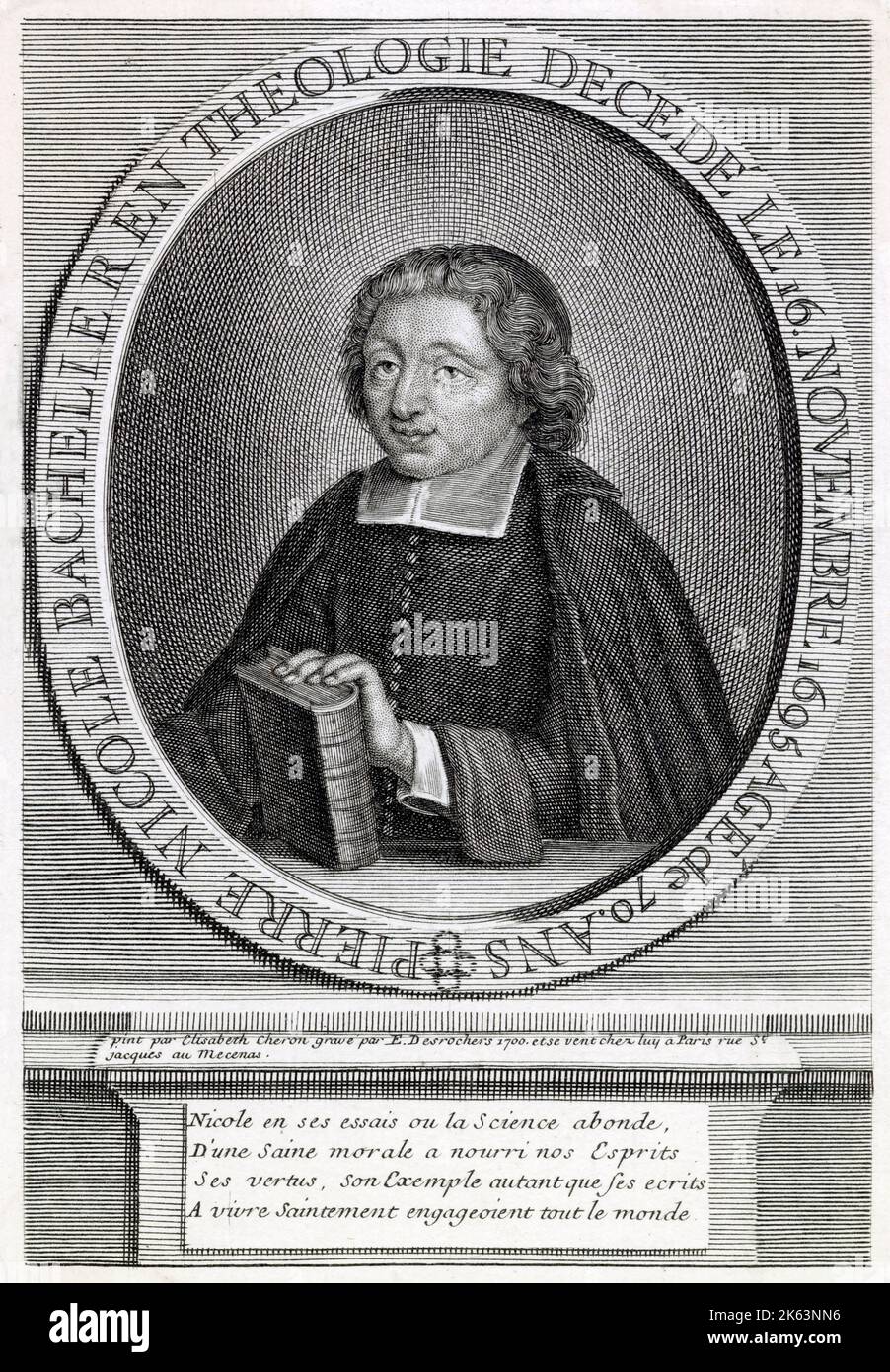 PIERRE NICOLE (1625 - 1695), French Jansenist theologian Stock Photo ...