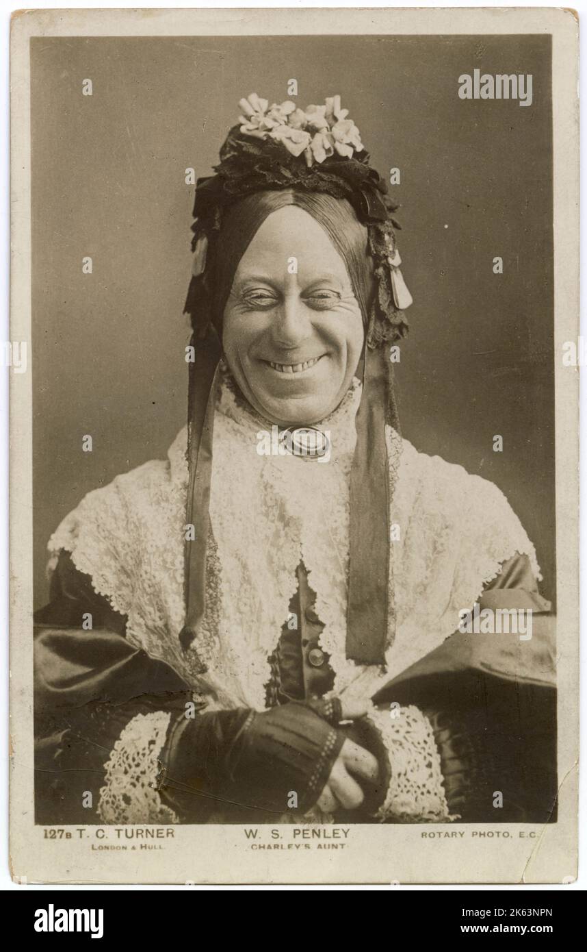 Willam Sydney Penley (1852 - 1912) English actor-manager, seen here in ...