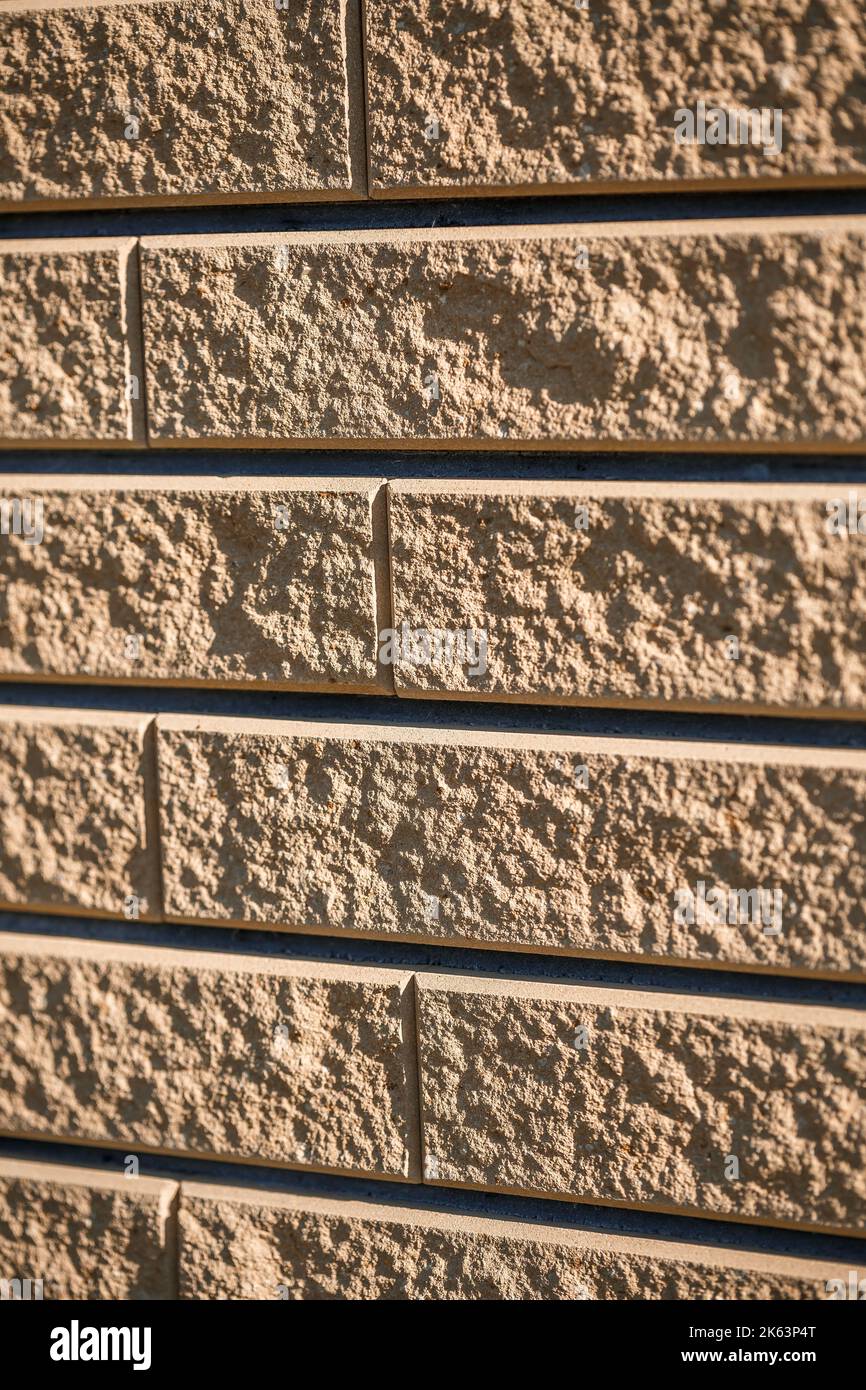 Brown brick. Brick texture, building material, smooth brick laying ...