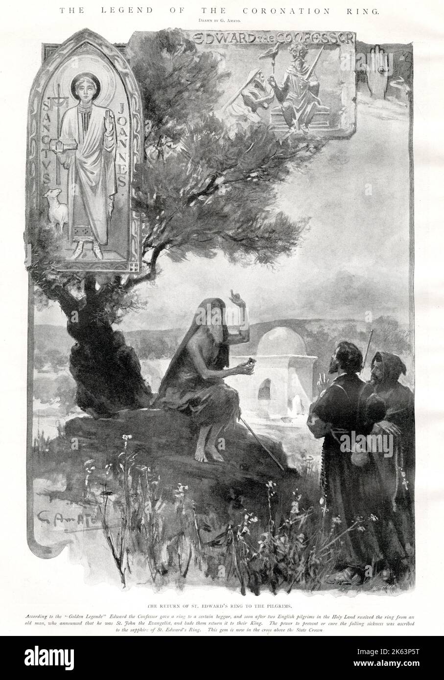 The legend of Edward the Confessor's ring, the stone of which is in the ...