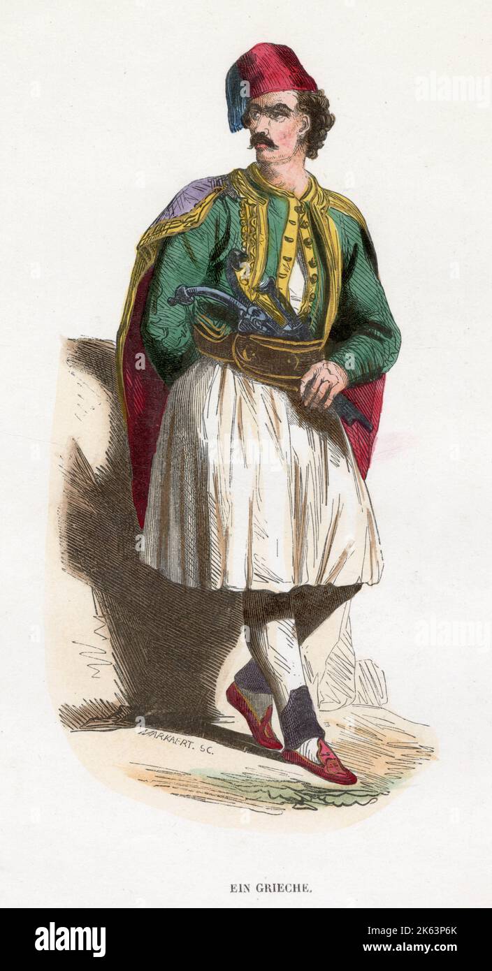 A Greek man in national costume Stock Photo - Alamy