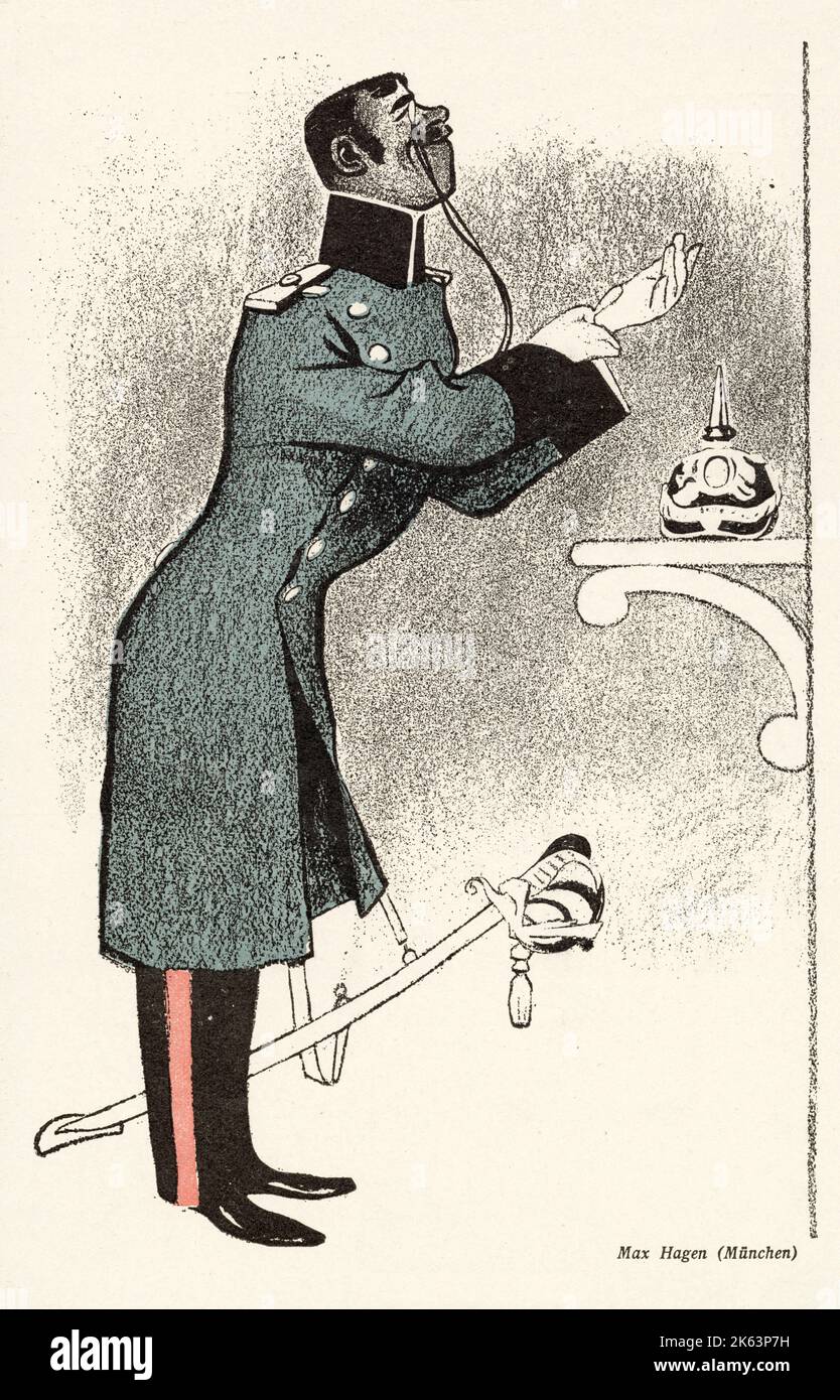 A German Lieutenant Don Juan type, getting ready to go out Stock Photo ...