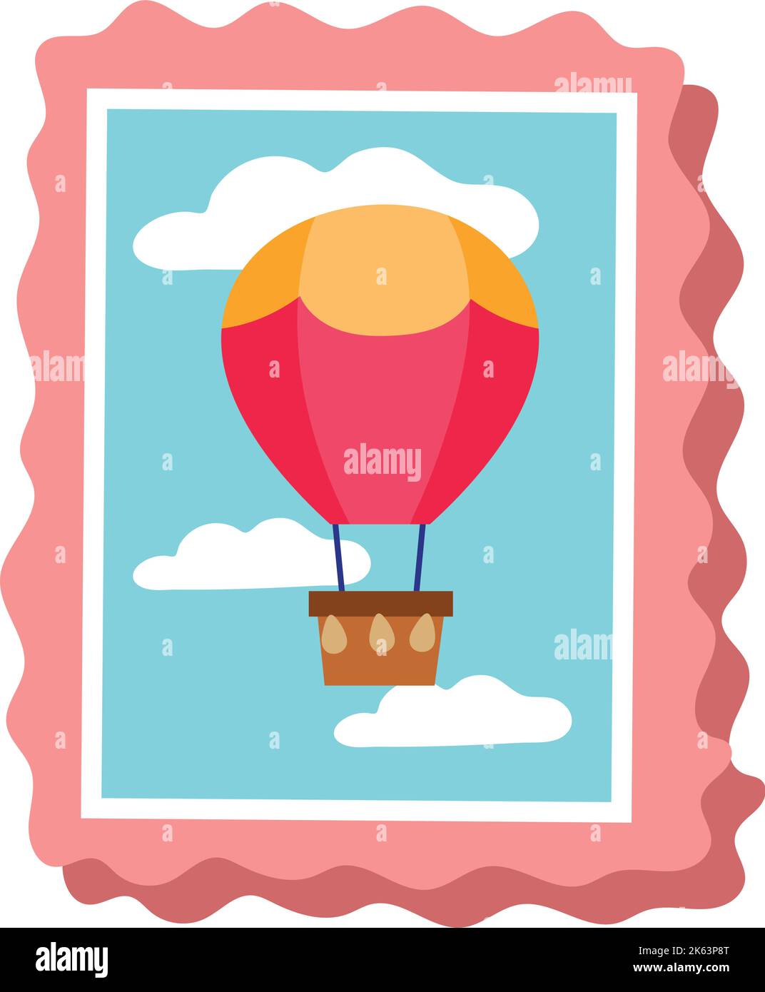 post stamp with balloon Stock Vector Image & Art - Alamy