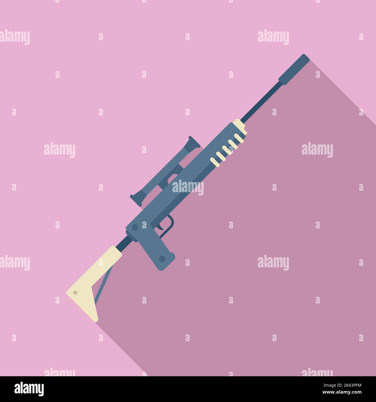 Sniper scope icon flat vector. Weapon gun. Barrel bullet Stock Vector ...