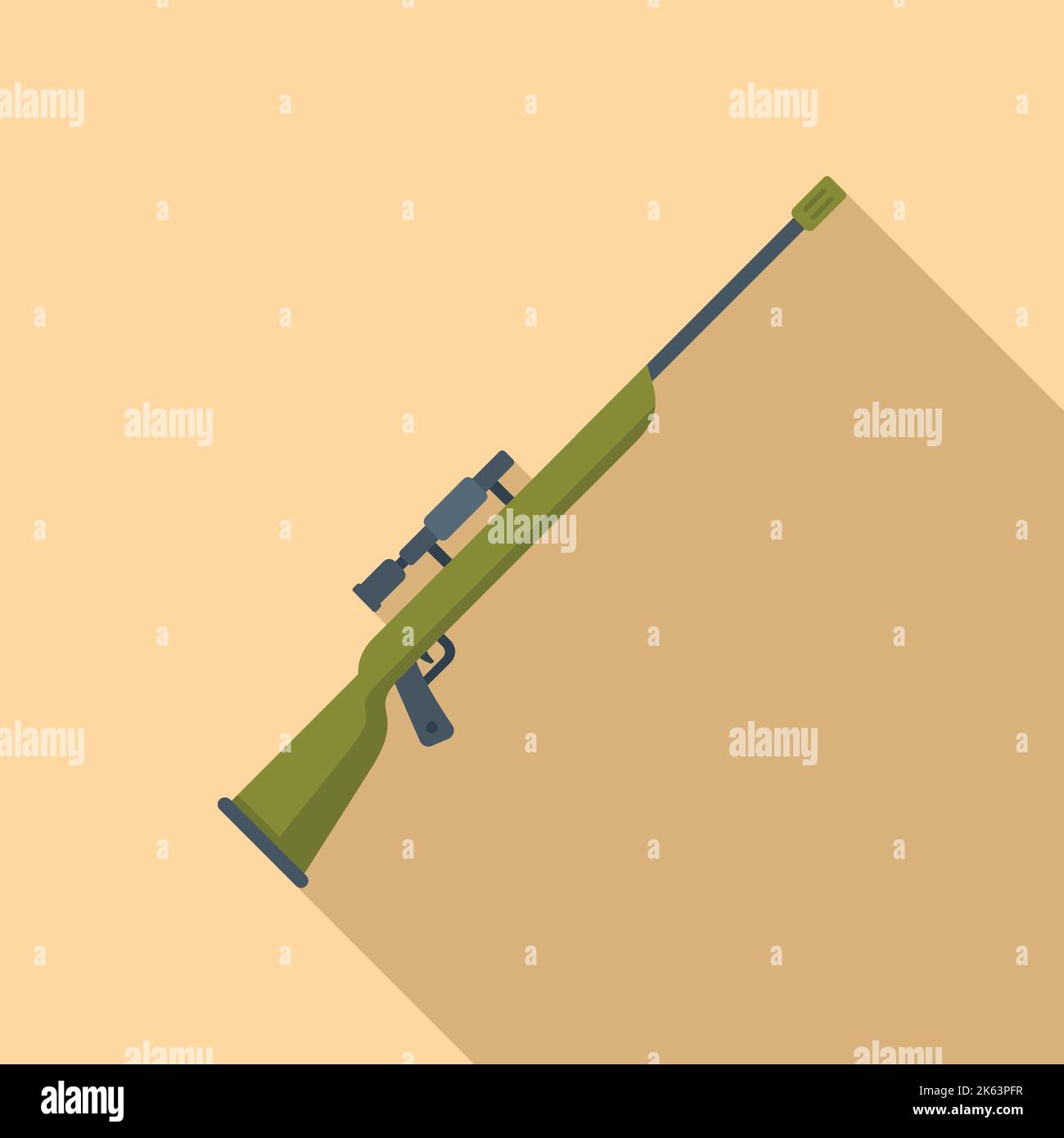 Field sniper icon flat vector. Rifle gun. Weapon scope Stock Vector ...