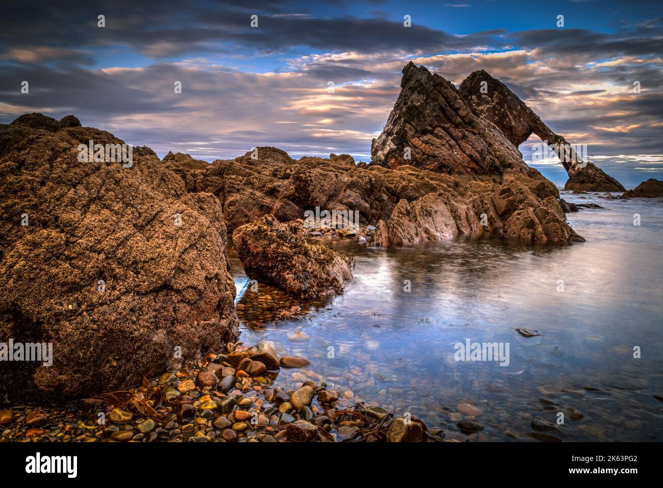 bow fiddle rock portknockie moray scotland Stock Photo - Alamy