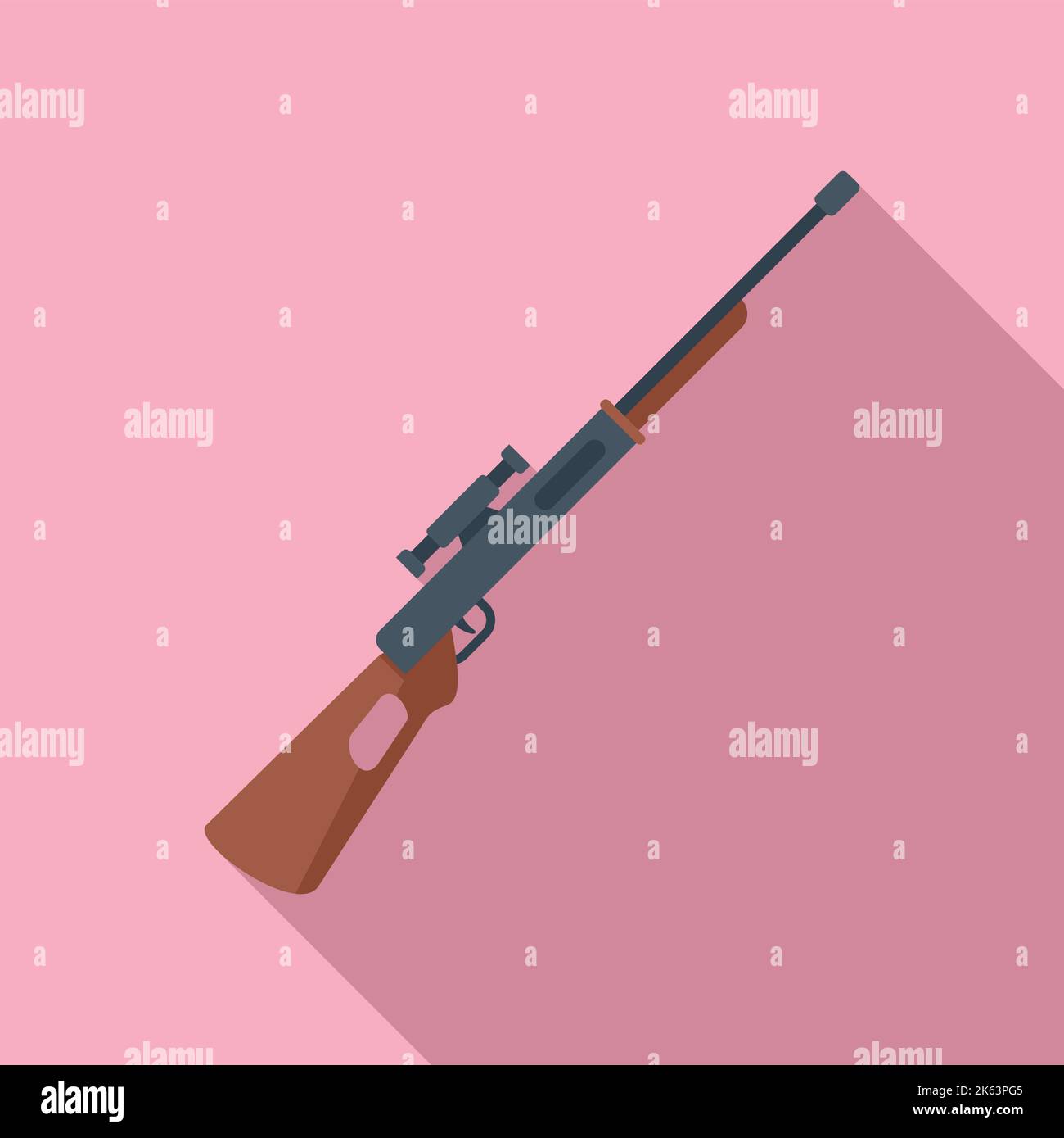 Military sniper icon flat vector. Weapon gun. War army Stock Vector ...