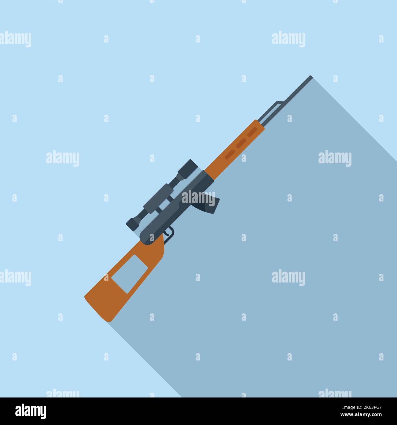 Sniper bullet icon flat vector. Rifle gun. Army pistol Stock Vector ...