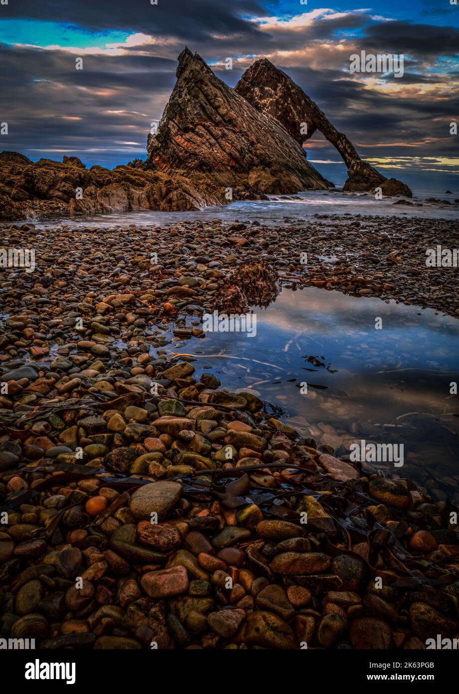 bow fiddle rock portknockie moray scotland Stock Photo - Alamy