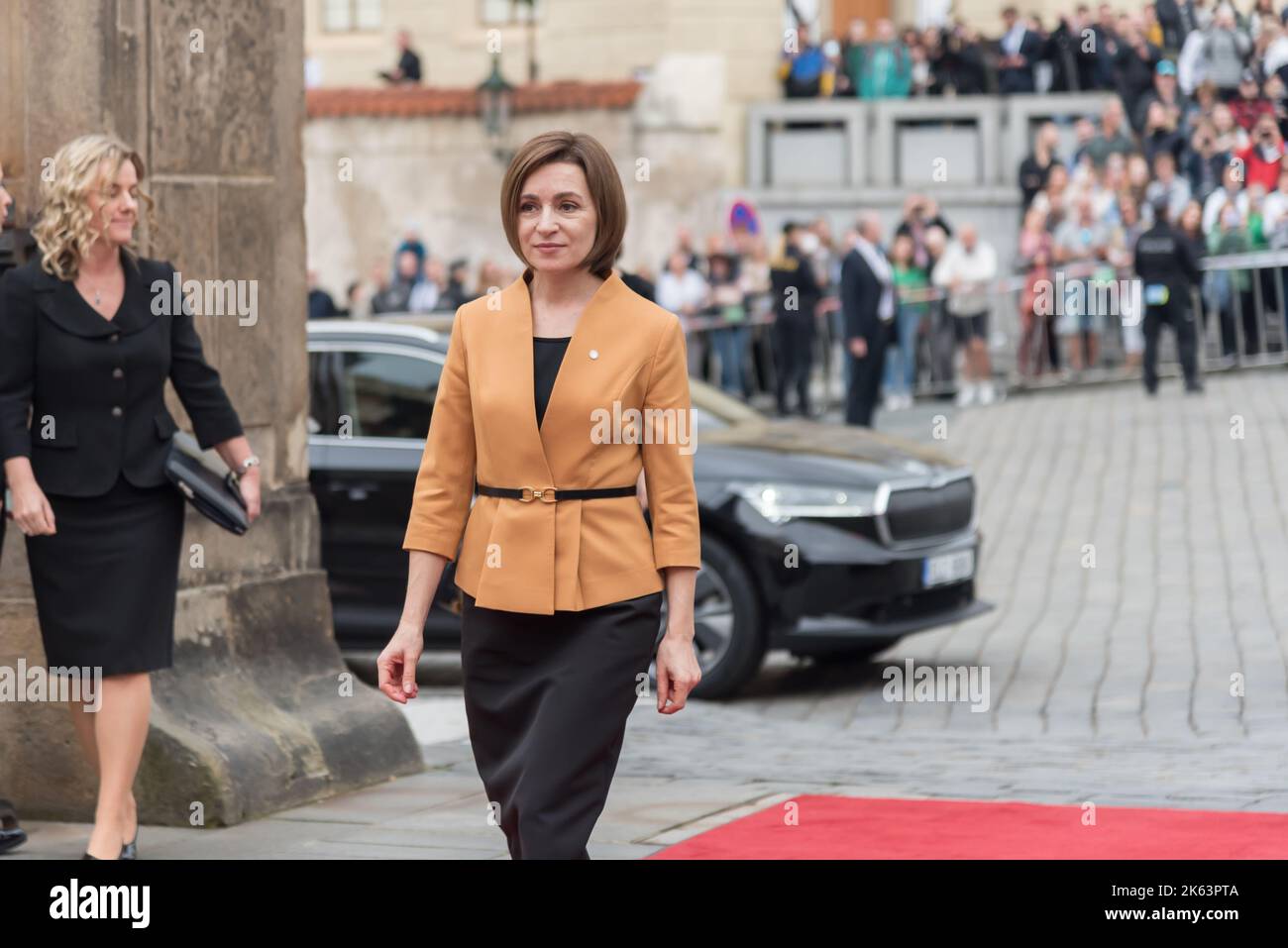 President of Moldova Maia Sandu seen before the European Political ...