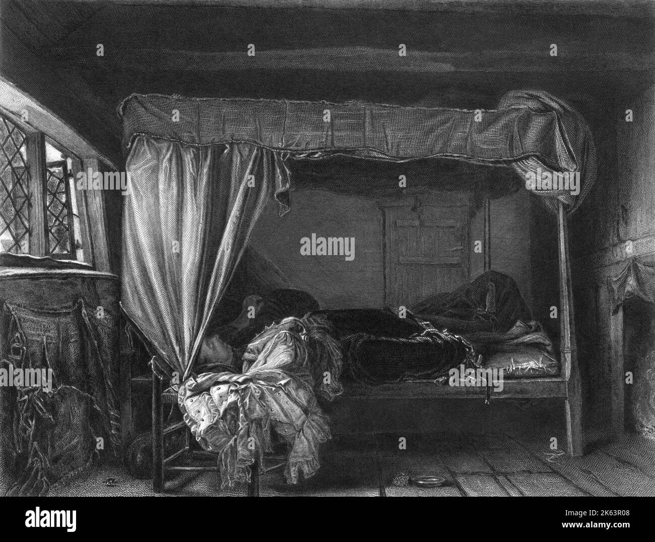 GEORGE VILLIERS, first duke of BUCKINGHAM, fatally wounded by an ...