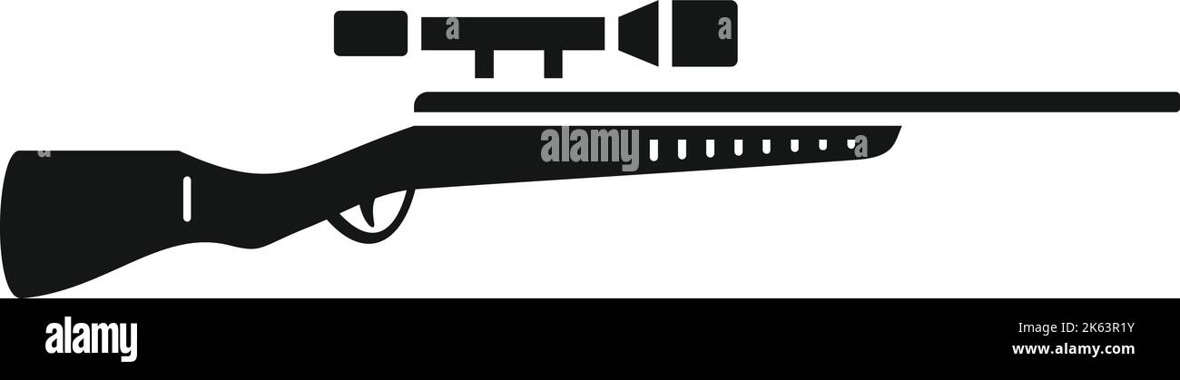 Combat sniper icon simple vector. Military weapon. Rifle gun Stock ...
