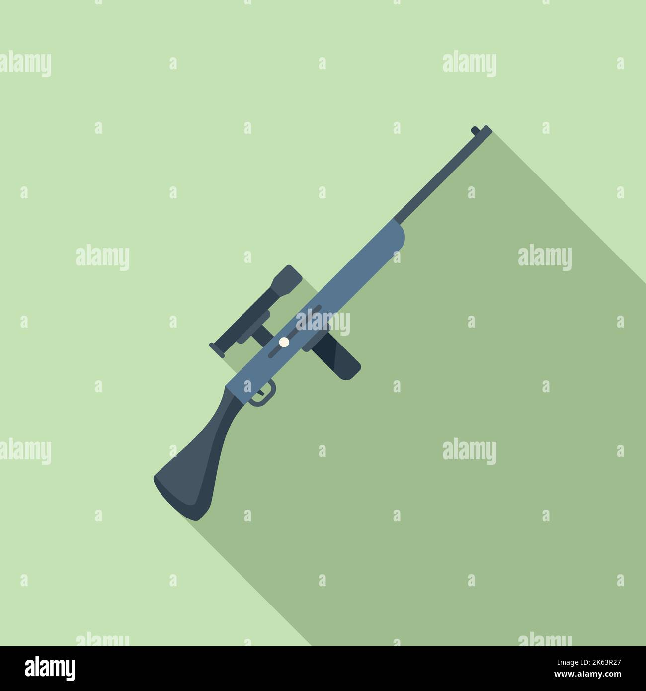 Sniper pistol icon flat vector. Gun scope. Combat army Stock Vector ...