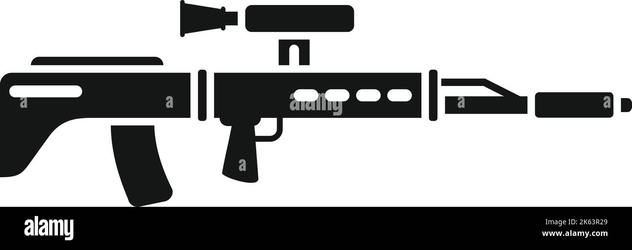 Army sniper icon simple vector. Rifle gun. Military scope Stock Vector ...