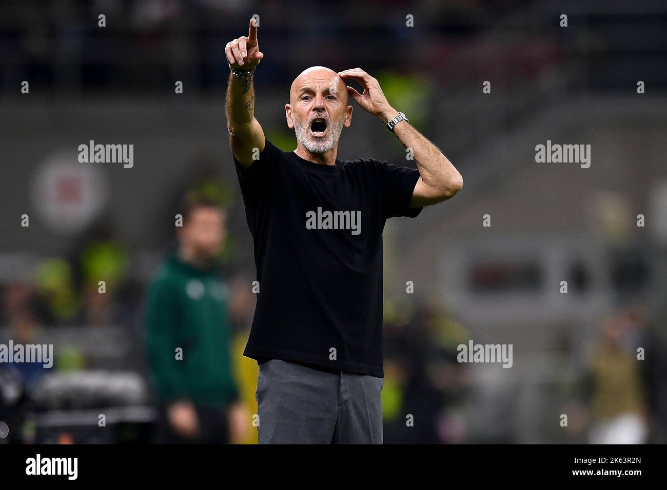 Milan, Italy. 11 October 2022. Stefano Pioli, head coach of AC Milan ...