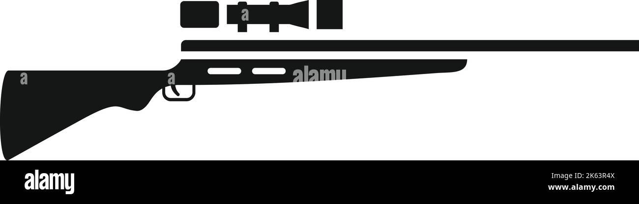 Sniper weapon icon simple vector. Military scope. Combat army Stock ...