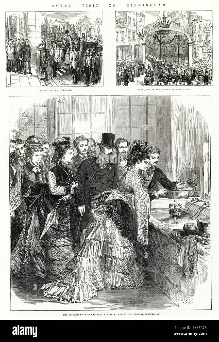 Royal visit of the prince and princess of wales hi-res stock ...