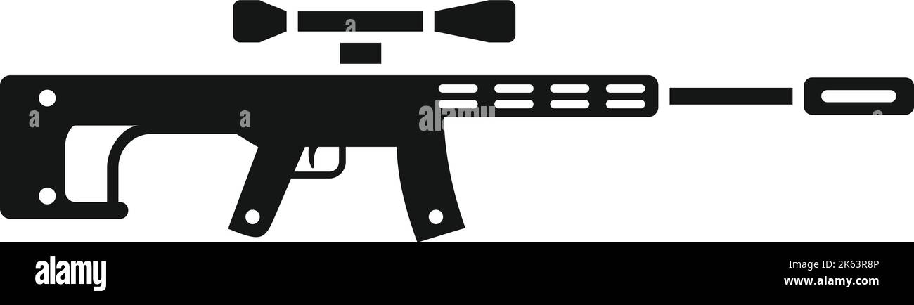 Winter sniper icon simple vector. Combat army. Soldier warrior Stock ...