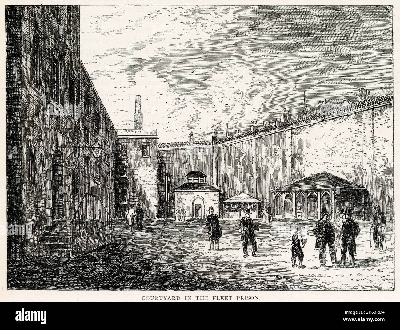 Courtyard of the Fleet Prison, London Stock Photo - Alamy