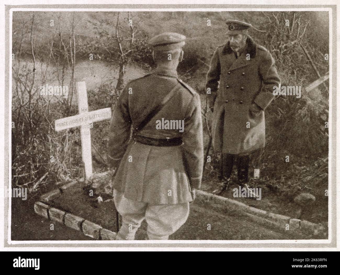 Grave of Prince Maurice of Battenberg (1891 - 1914). Maurice was the youngest grandchild of ...