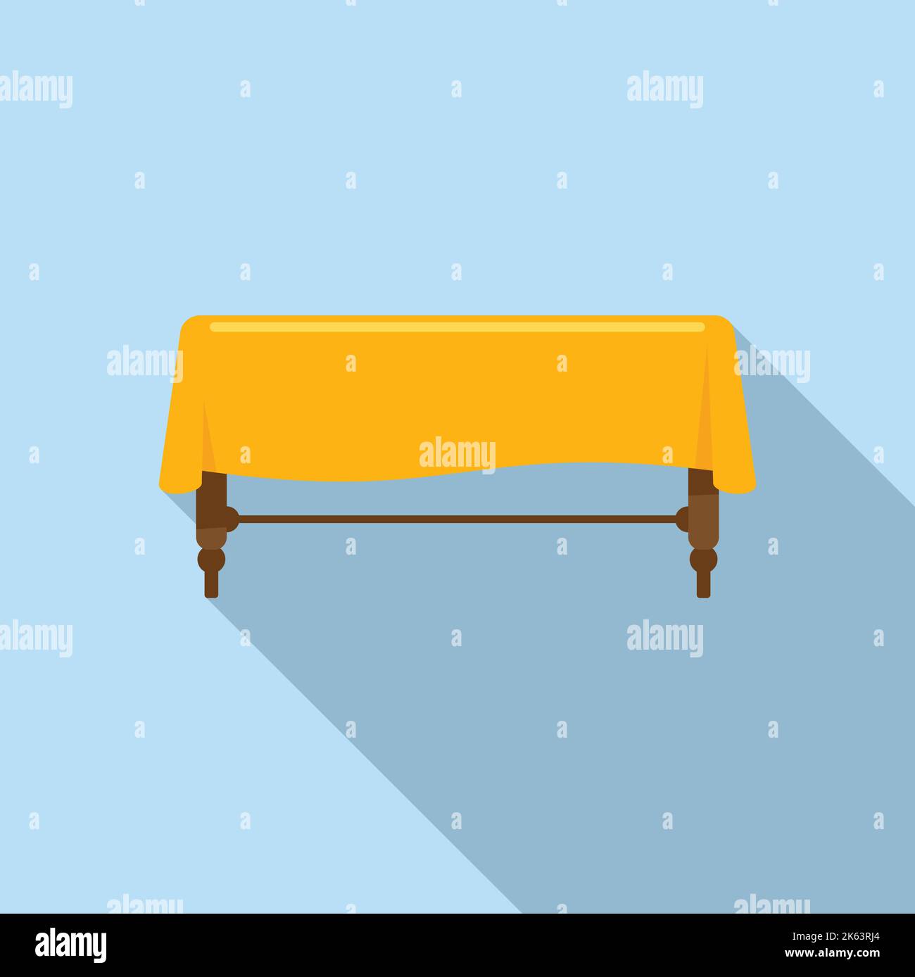 Wooden table icon flat vector. Wood desk. Leg board Stock Vector Image ...