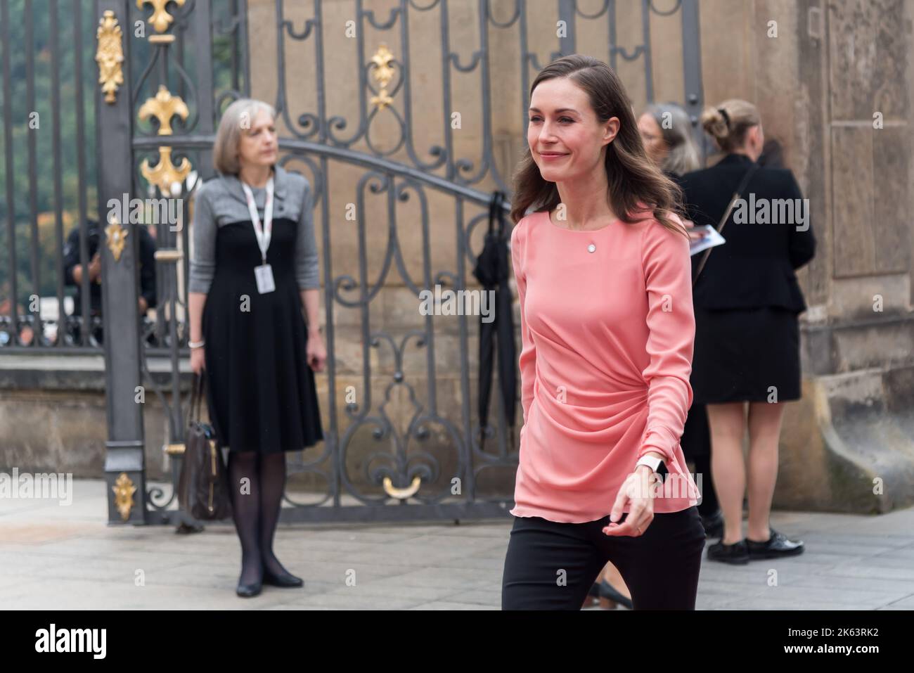 Finnish prime minister Sanna Marin seen before the European Political ...