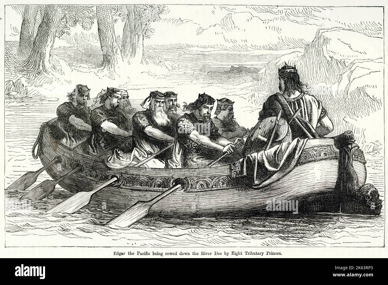 King edgar being rowed on the river dee hi-res stock photography and ...