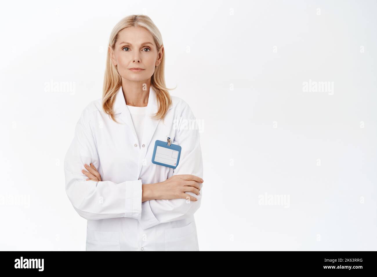 Smiling mature dermatologist, female docor, looking confident, ready to ...