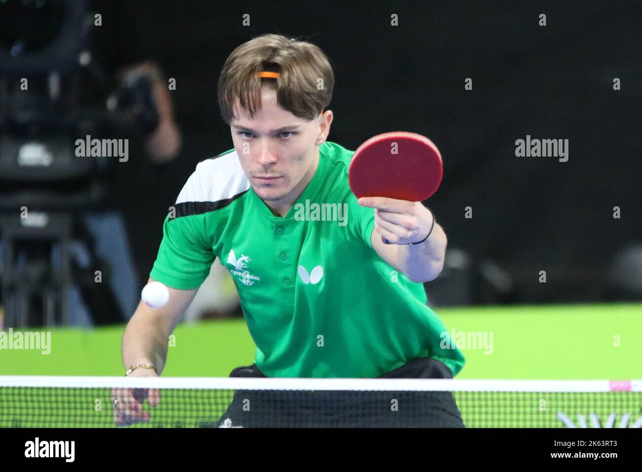 Joshua STACEY of Wales (pictured) v Ross WILSON of England in the Men's ...