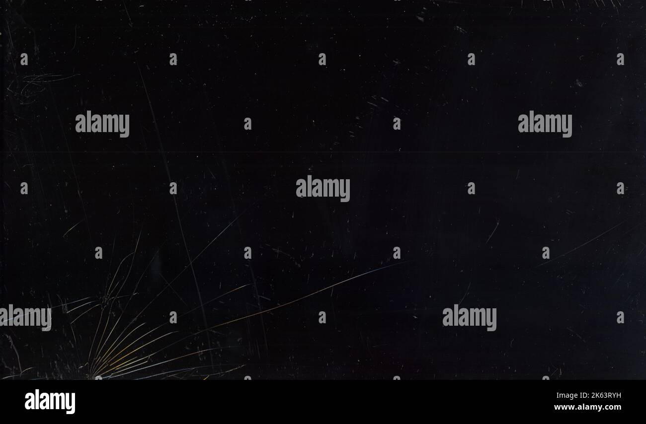 dust scratches overlay broken glass texture black Stock Photo - Alamy
