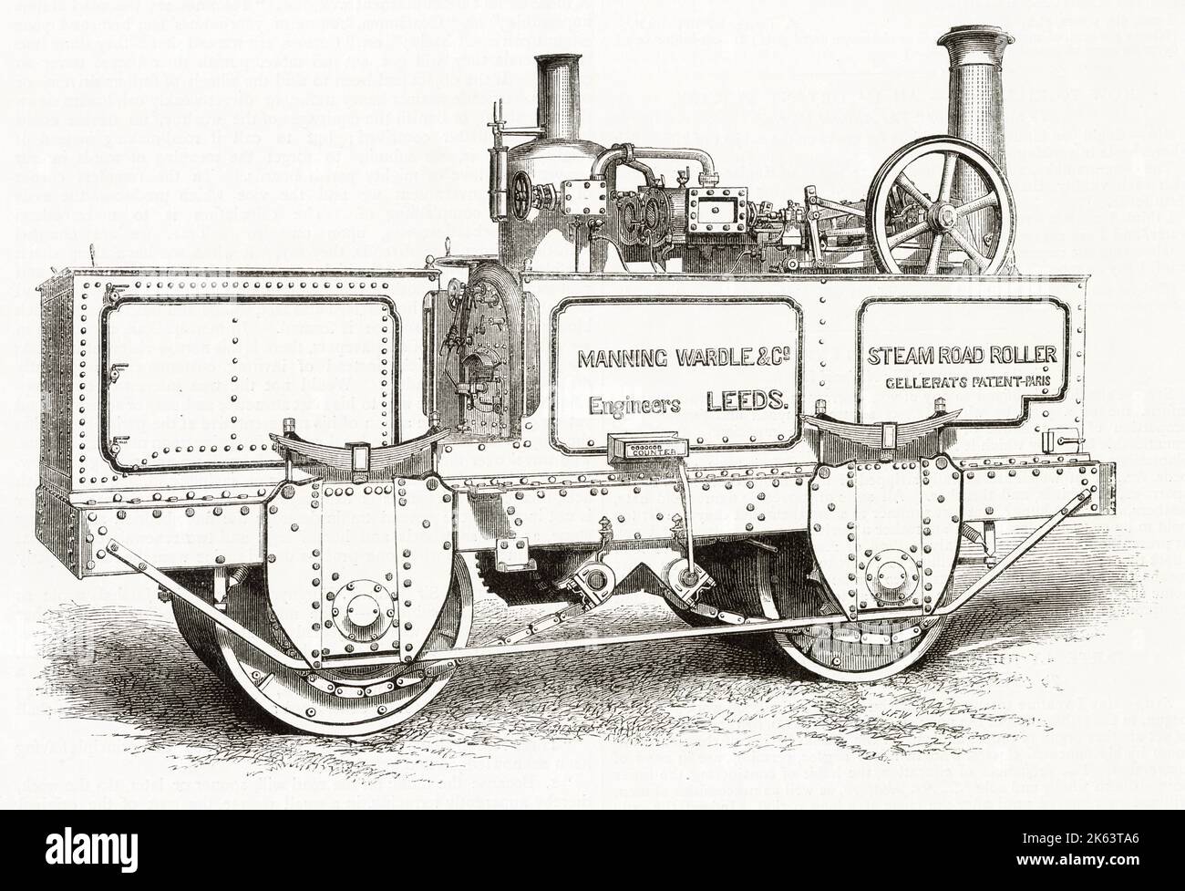 Patent Manning Wardle & Co, locomotive engineers, steam road roller ...