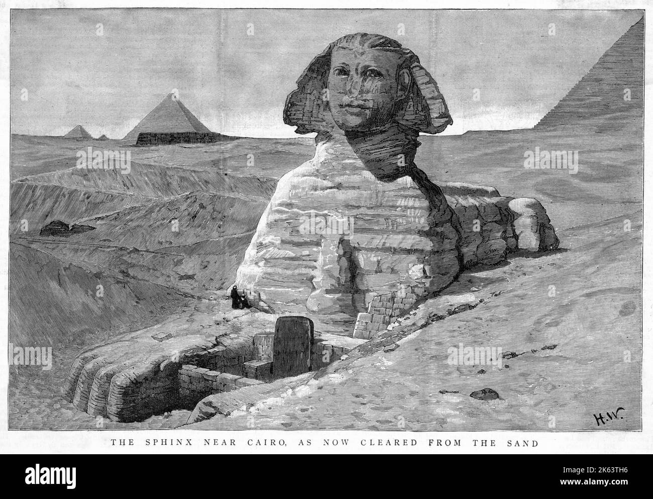 The Great Sphinx cleared of sand Stock Photo - Alamy