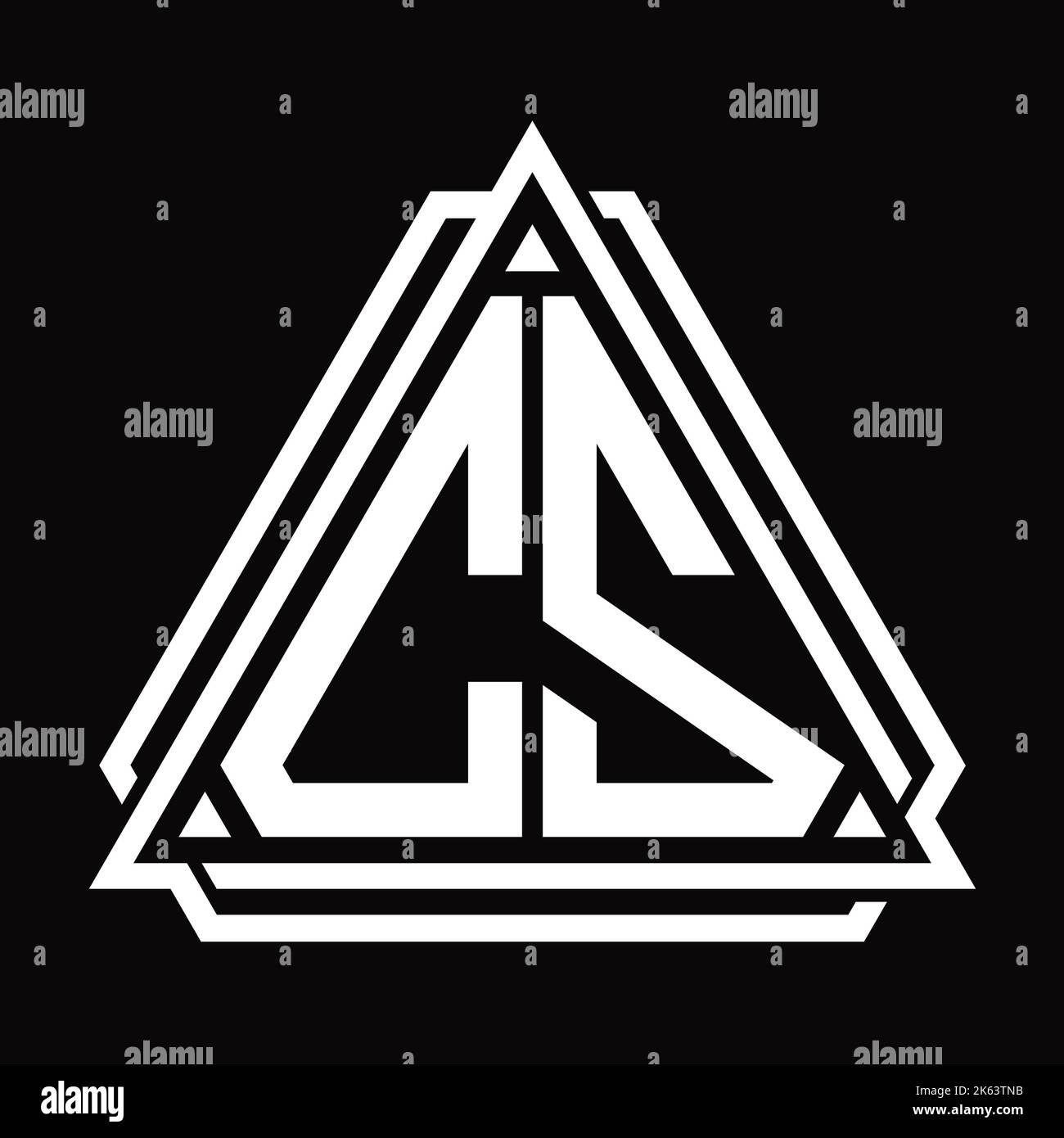 CZ Logo letter monogram with triangle shape design template isolated on ...