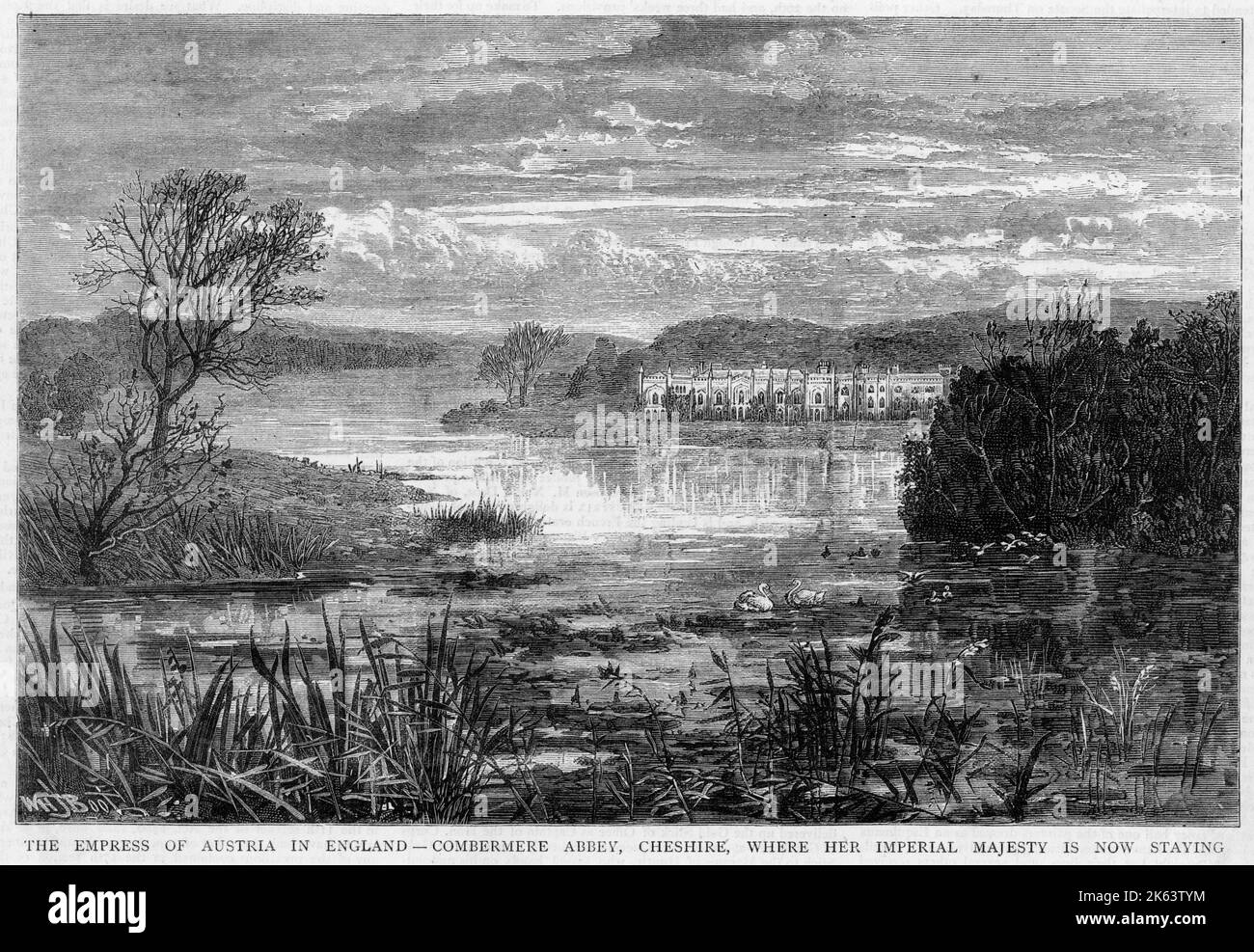 Combermere Abbey, Cheshire 'where the Empress of Austria is now staying ...