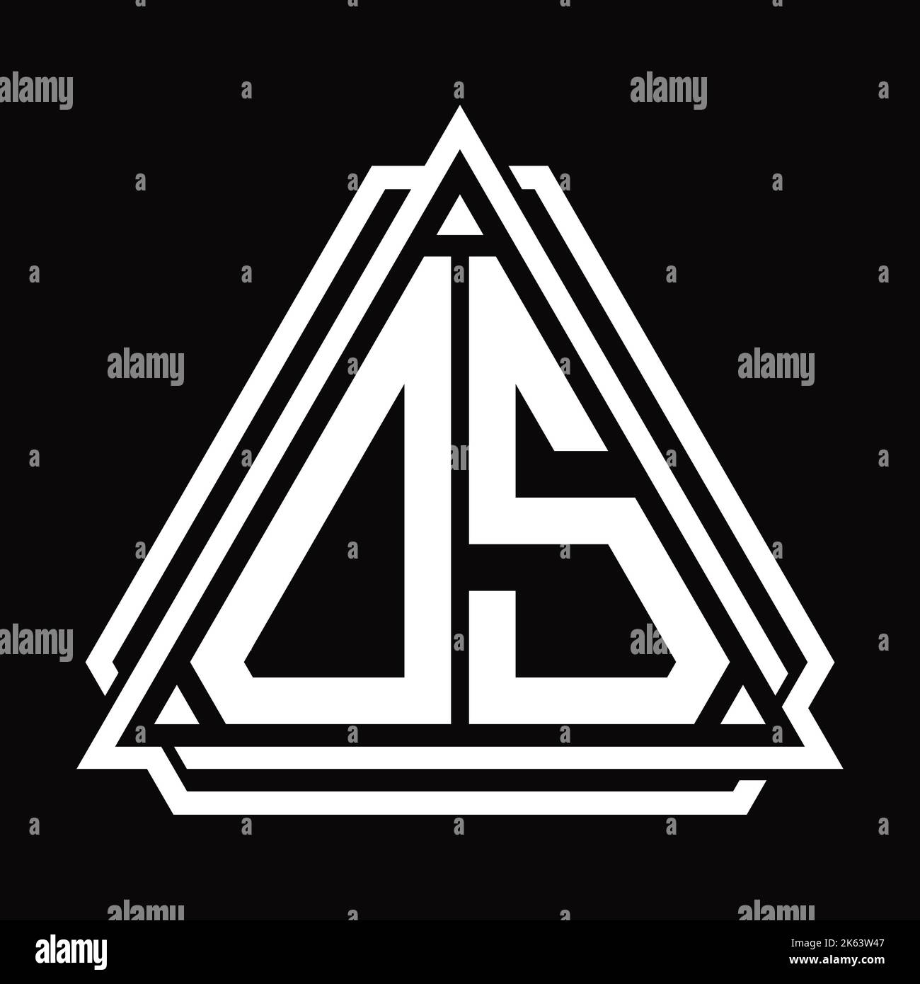 DS Logo letter monogram with triangle shape design template isolated on ... DS Logo letter monogram with triangle shape design template isolated on ...