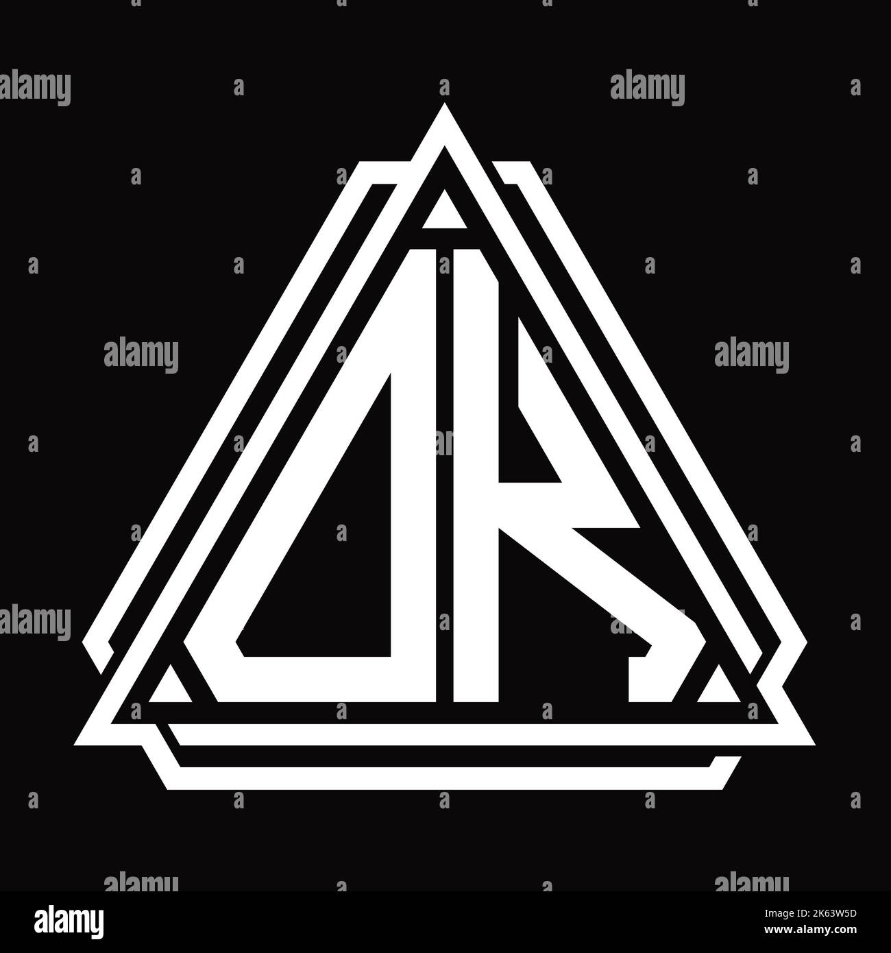 DK Logo letter monogram with triangle shape design template isolated on ...