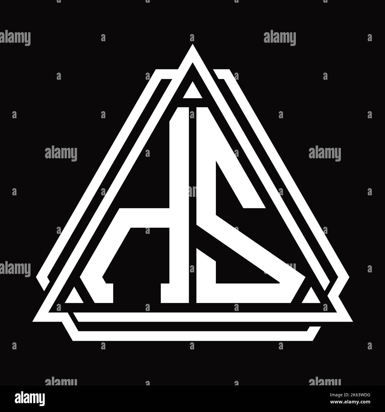 HZ Logo letter monogram with triangle shape design template isolated on ...