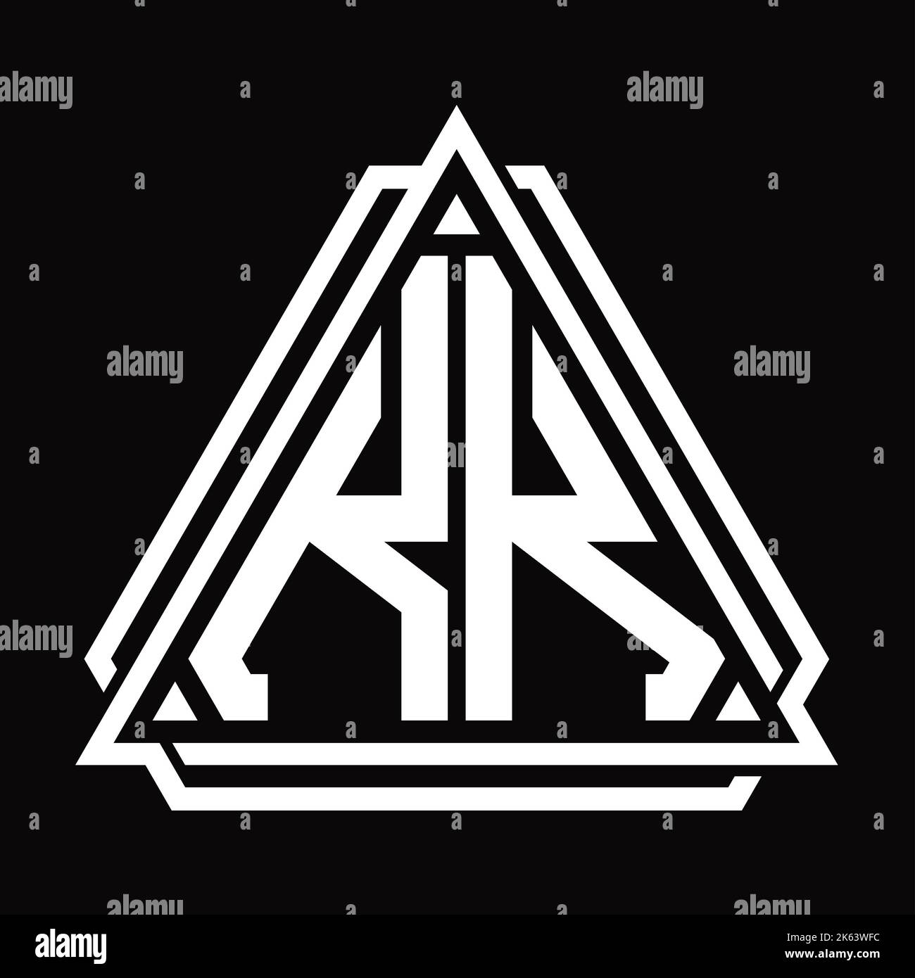 KK Logo letter monogram with triangle shape design template isolated on ...