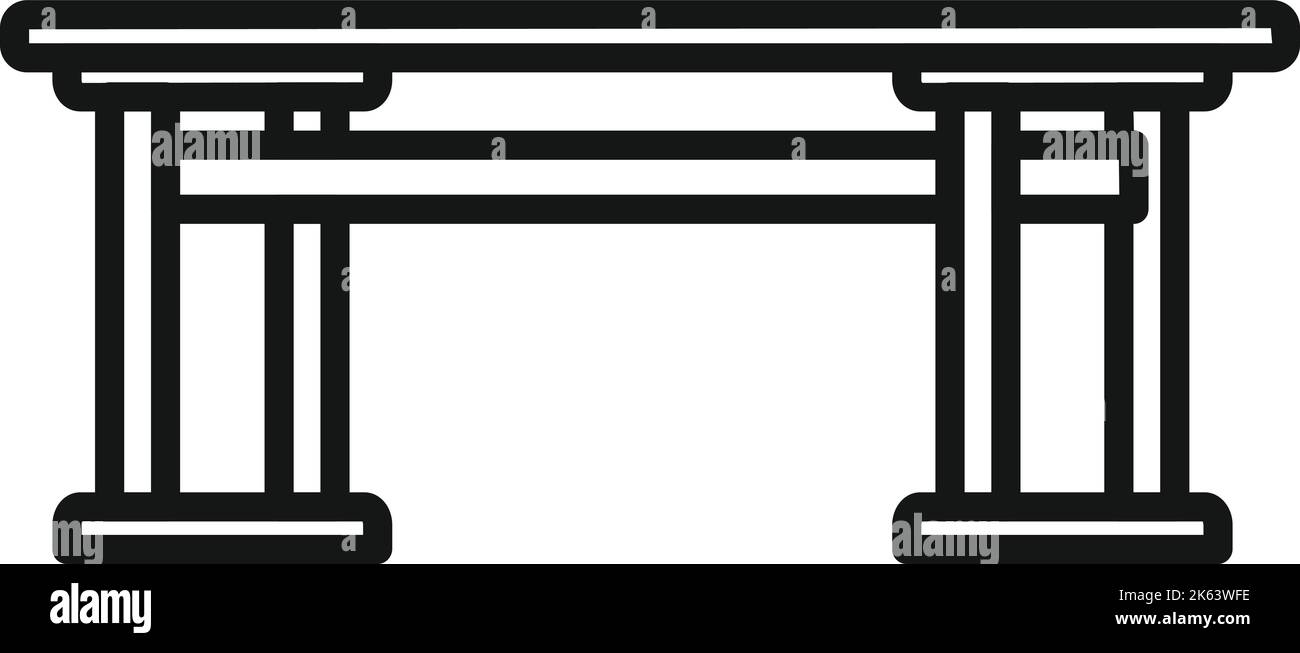 Round table wood furniture outline hi-res stock photography and images ...