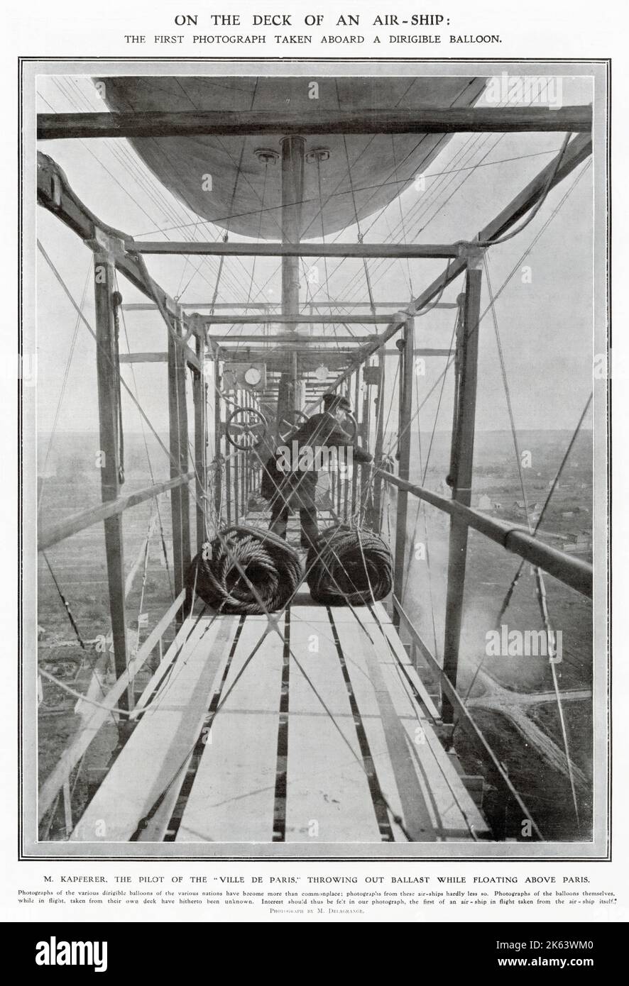 Photograph of Henry Kapferer the pilot of the 'La Ville de Paris ...
