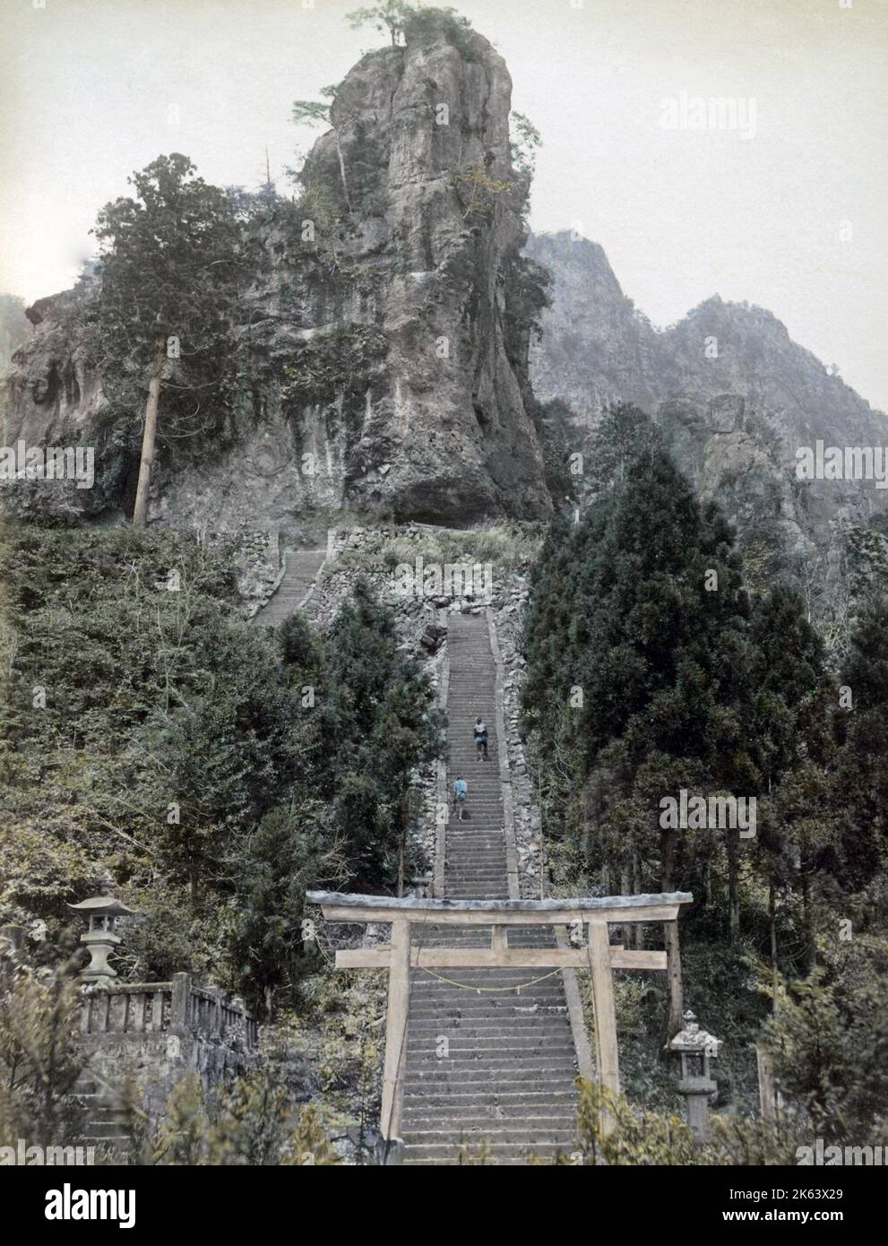 Nakanotake Shrine, Mount Myogi, Japan, circa 1880s Stock Photo - Alamy