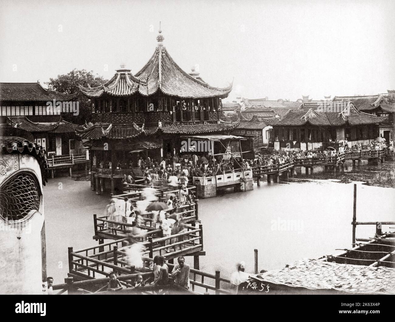 Tea house, Shanghai, China, circa 1890s Stock Photo - Alamy