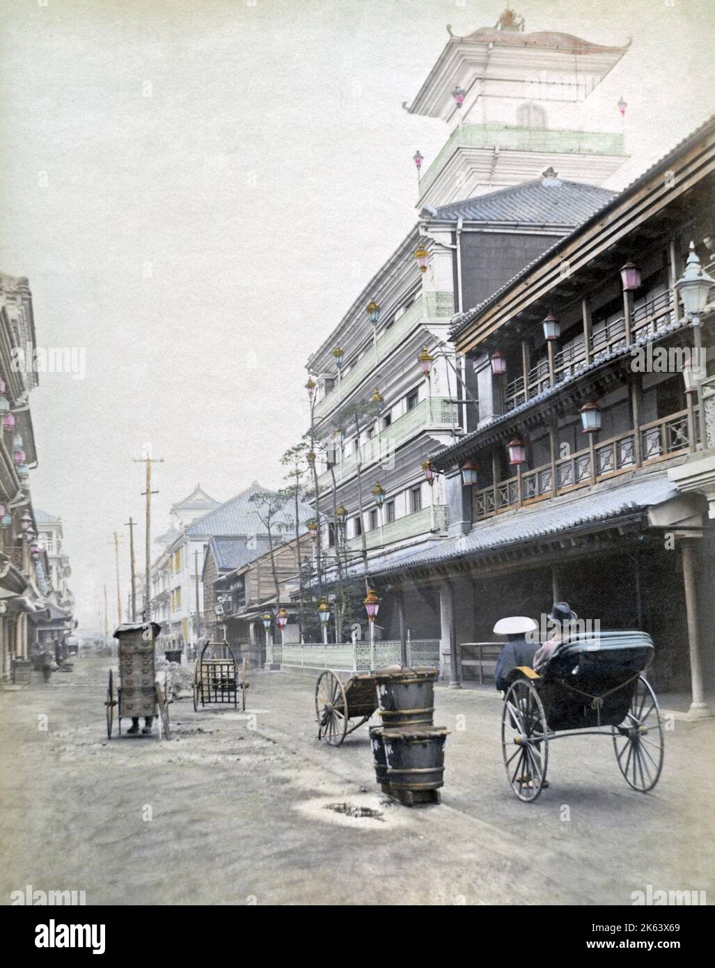 Yoshiwara, red light district, Toyko, circa 1880s Stock Photo - Alamy