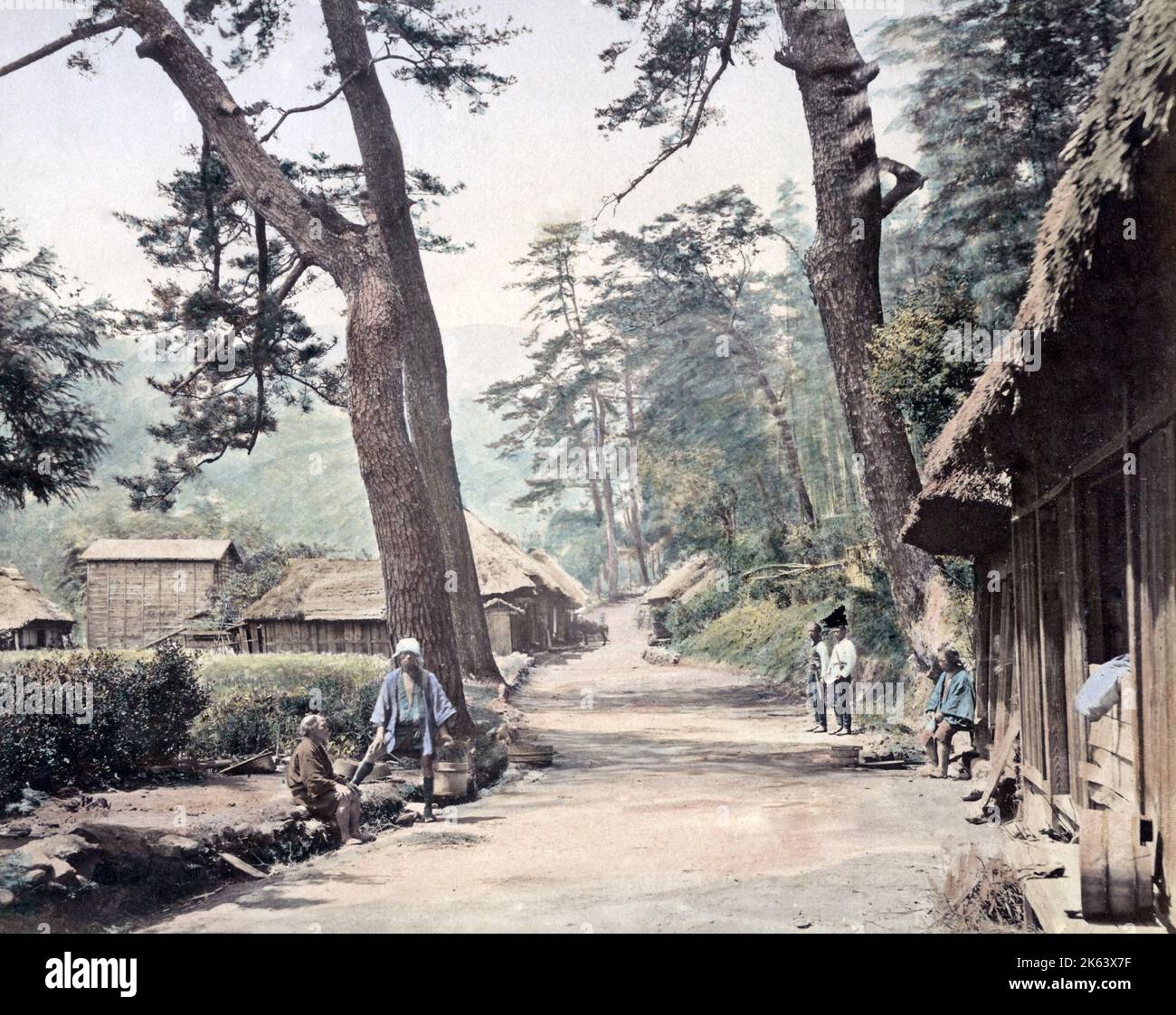 On the Tokaido road from Kyoto to Tokyo, circa 1880s Stock Photo - Alamy