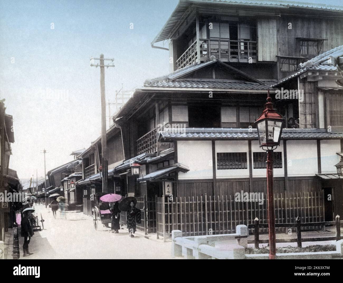 Tea house, Osaka, Japan, circa 1890s Stock Photo - Alamy