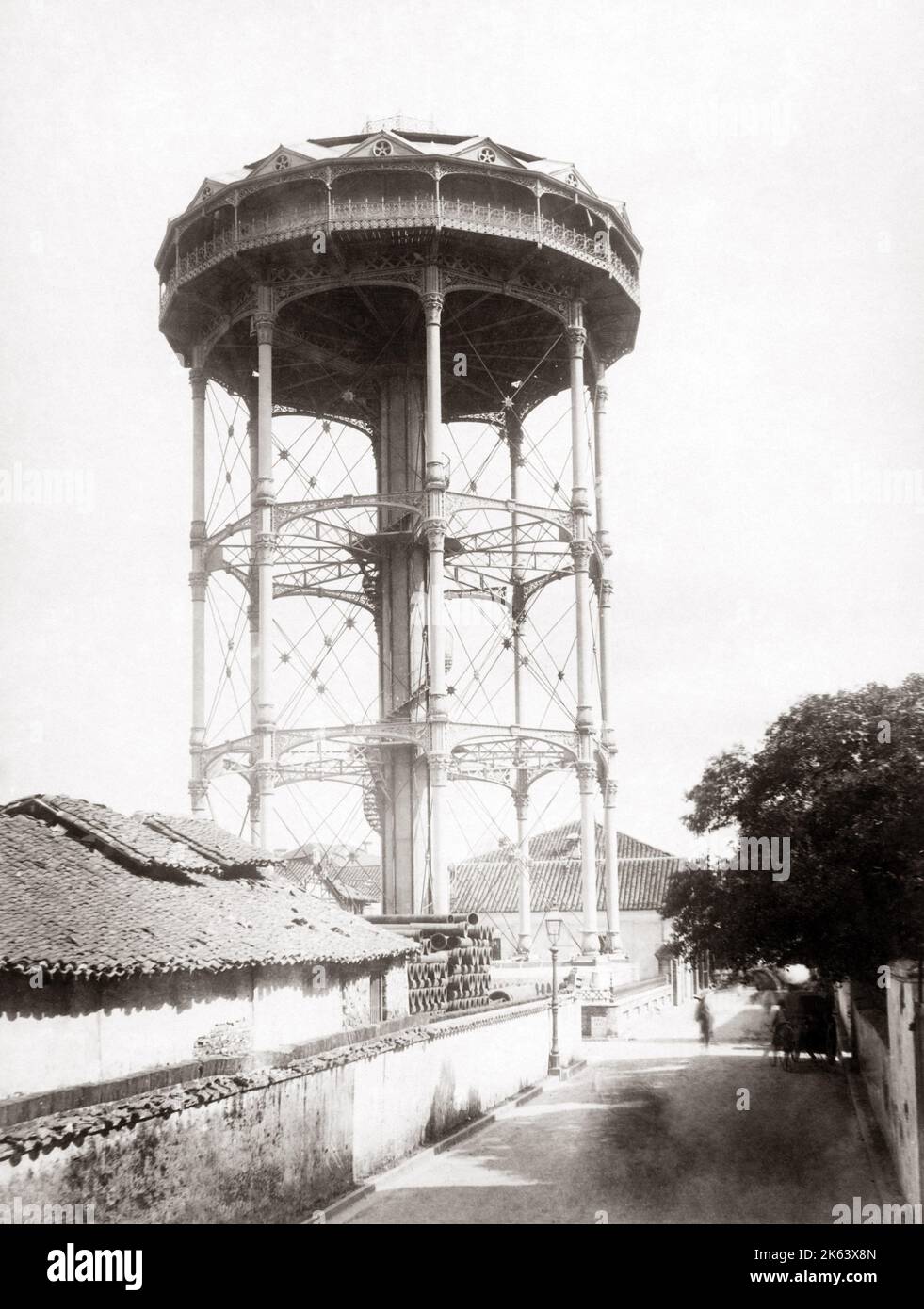 Water tower, Shanghai, China, circa 1890 Stock Photo - Alamy