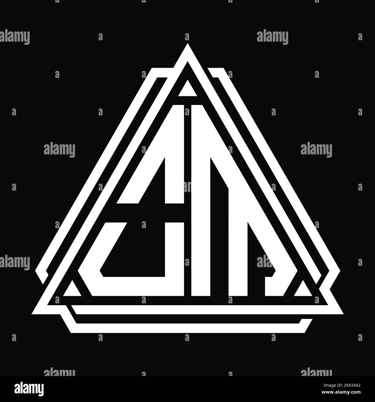 OM Logo letter monogram with triangle shape design template isolated on ...