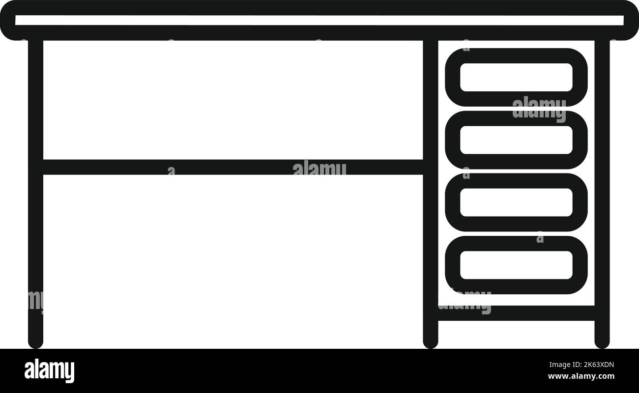 Table leg icon outline vector. Wood desk. Top board Stock Vector Image ...